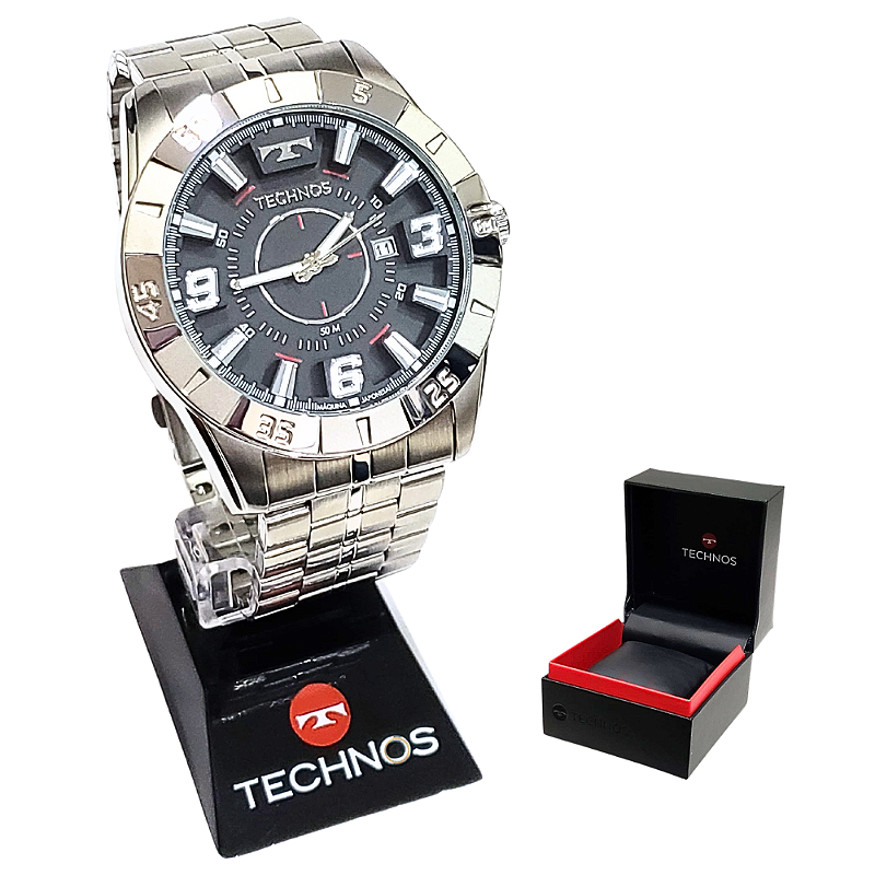 Relógio Technos Masculino Analógico Prateado Racer 2115KYX/1R ...