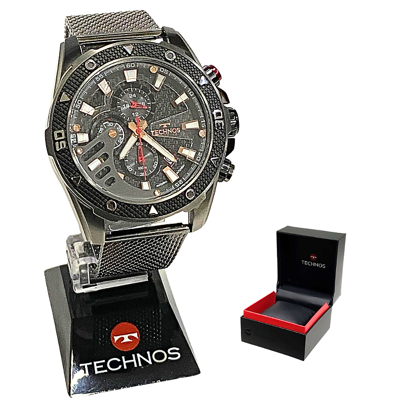 Relógio Technos Masculino Analógico Ts Carbon Grafite JS15FS/1F ...