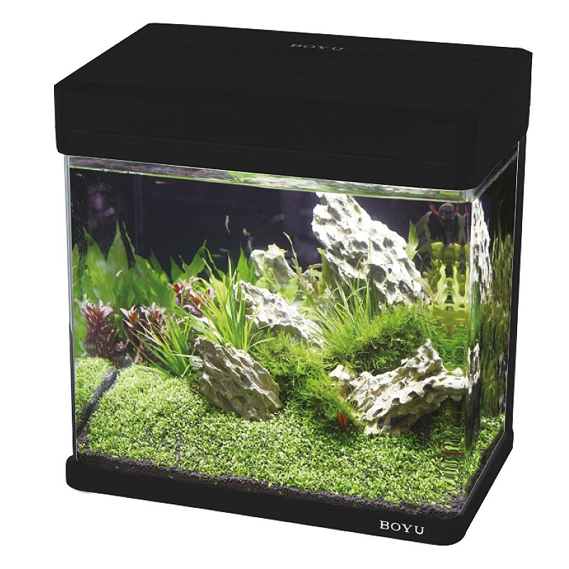 AQUARIO CURVO BOYU MS-220 7,5L PRETO 220V - Garagem do Aquarismo