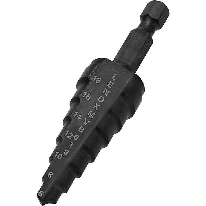 Broca de aço rápido escalonada 0,236” (6 mm) a 0,709” (18 mm ...