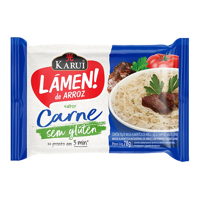 Lámen de Arroz Sabor Carne 78g - Karuí - MerCelíacaSP