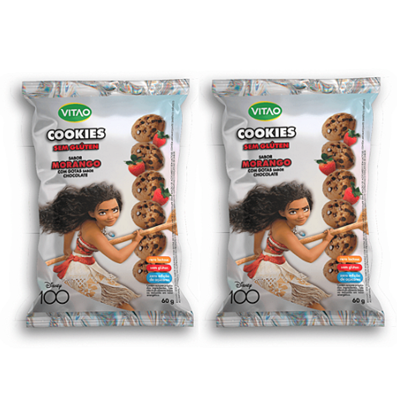 Combo Disney Cookies Morango - Vitao - MerCelíacaSP