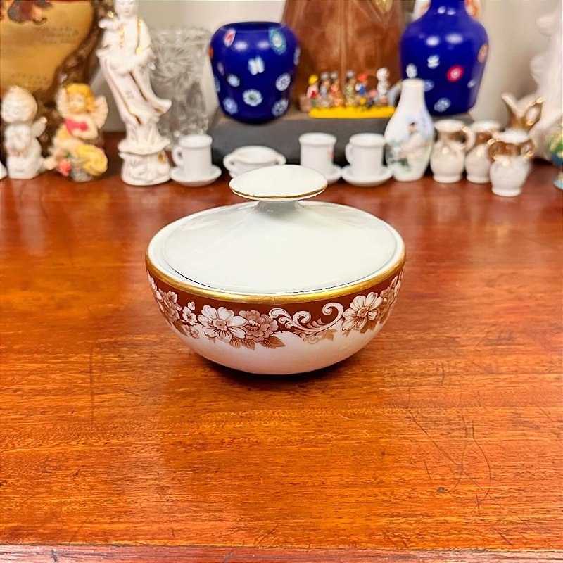 Açucareiro em porcelana linha Mon Chéri da Renner. - Dônama Antiquário