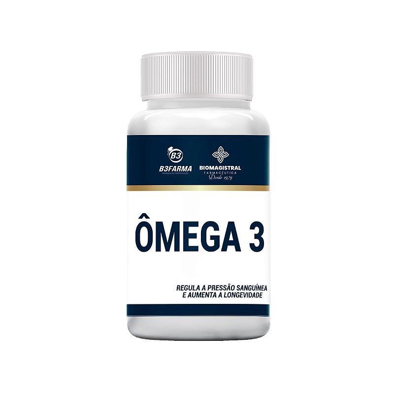 Ômega 3 1000mg - 60 cápsulas - B3 FARMA | FARMÁCIA DE MANIPULAÇÃO