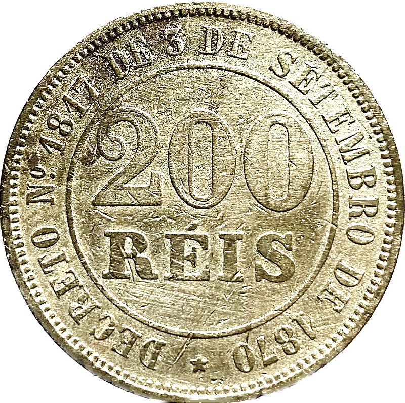 Moeda 200 Réis 1871 Cupro-Níquel [Brasil/Império] - NEP [Numismática em ...