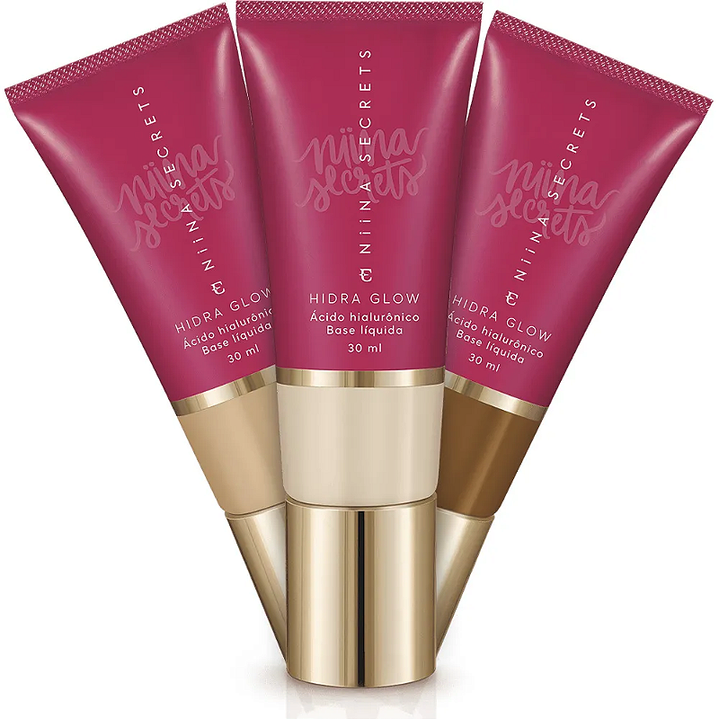 Base Liquida Hidra Glow - NIINA SECRETS - Favorita - Loja de Maquiagem