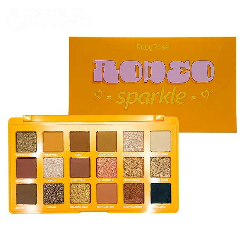 Paleta de Sombras Rodeo Sparkle - RUBY ROSE - Favorita - Loja de Maquiagem