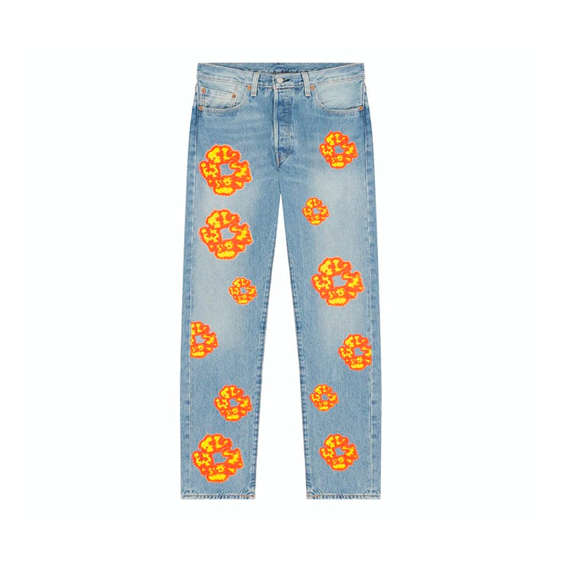 DENIM TEARS x LEVI'S x OFFSET - Calça Jeans 501 "Light Wash" -NOVO ...