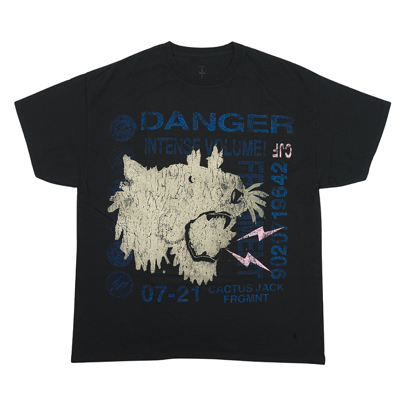 TRAVIS SCOTT x FRAGMENT - Camiseta Cactus Jack Danger "Preto" -NOVO ...