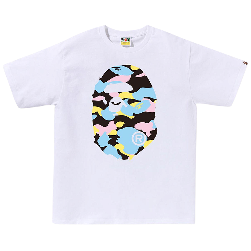 BAPE - Camiseta New Multi Camo Big Ape Head "Branco" -NOVO- - Pineapple ...