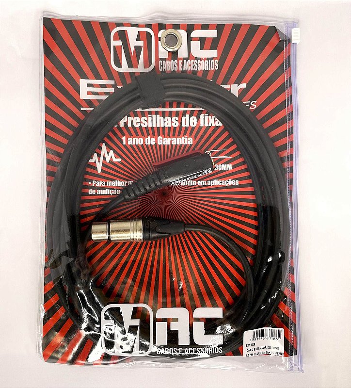 Cabo Xlr Femea + P2 Femea Extensor Mac 4.5mts Ex15xb - Music Net ...