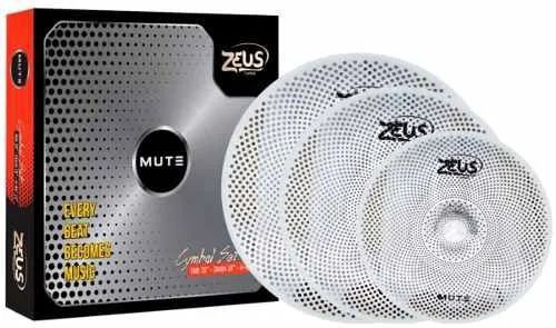 Kit De Pratos Zeus Mute Set C 14 16 20 + Bag - Music Net Instrumentos ...