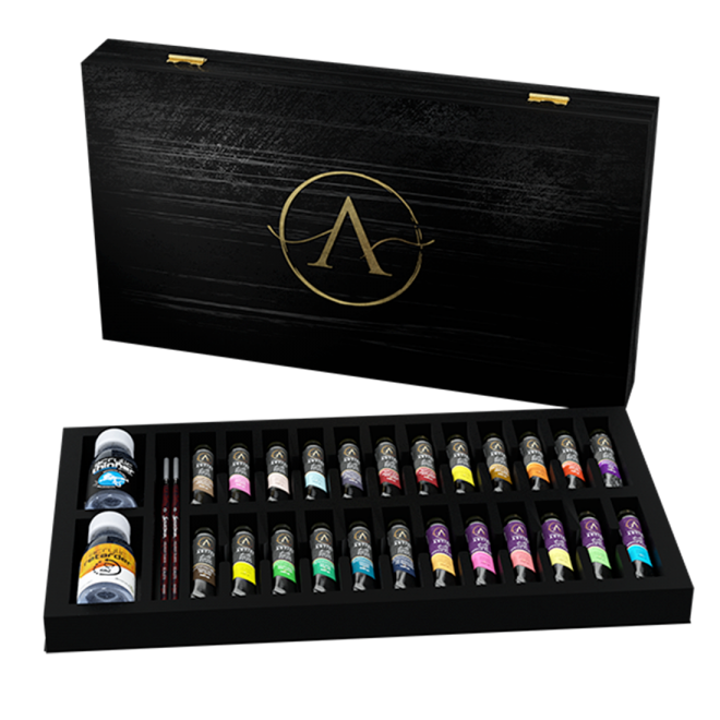 Conjunto Tintas Acrílicas Artist - Set de LUXO (Caixa de Madeira) - Sua loja de pintura!