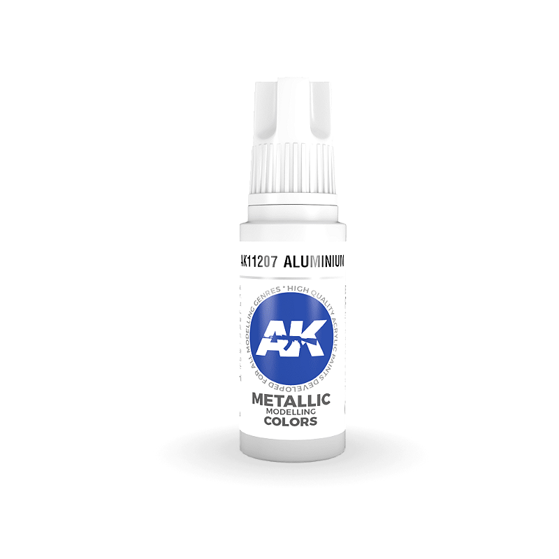 Tinta Metálica ALUMINIUM - AK Interactive (17ml) - Sua loja de pintura!