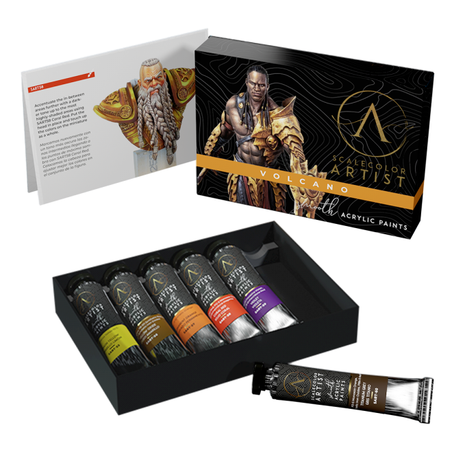 Conjunto Tintas Acrílicas Artist - VOLCANO - Scale75 (Box x6 20ml) - Sua loja de pintura!