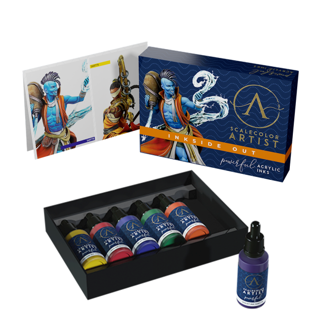 Conjunto Tintas Acrílicas Artist - INKSIDE OUT - Scale75 (Box x6 20ml) - Sua loja de pintura!