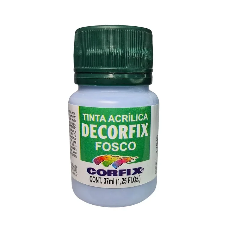 Tinta Acrílica Decorfix Fosca AZUL CARIBE - Corfix (37ml) - Sua loja de ...