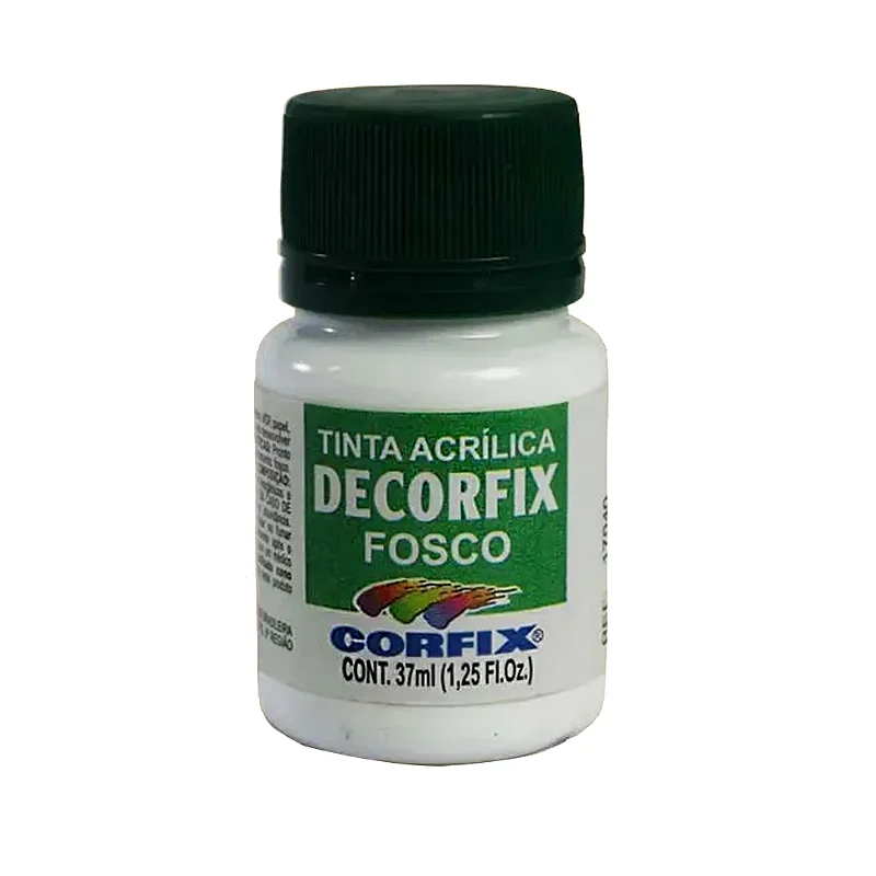 Tinta Acrílica Decorfix Fosca BRANCO GELO - Corfix (37ml) - Sua loja de ...