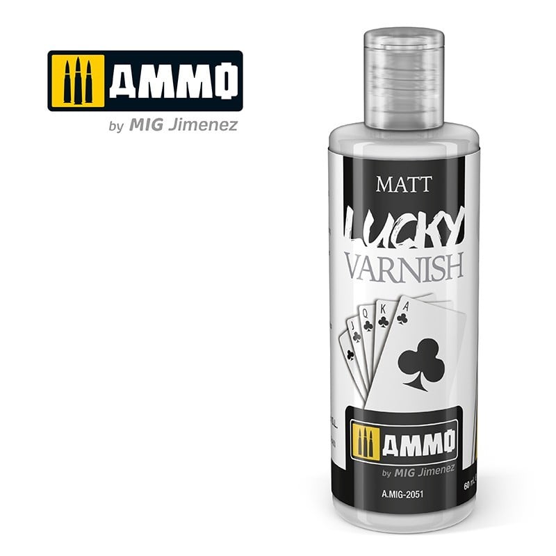Verniz Acrílico Lucky MATT (FOSCO) - AMMO (60ml) - Sua loja de pintura!