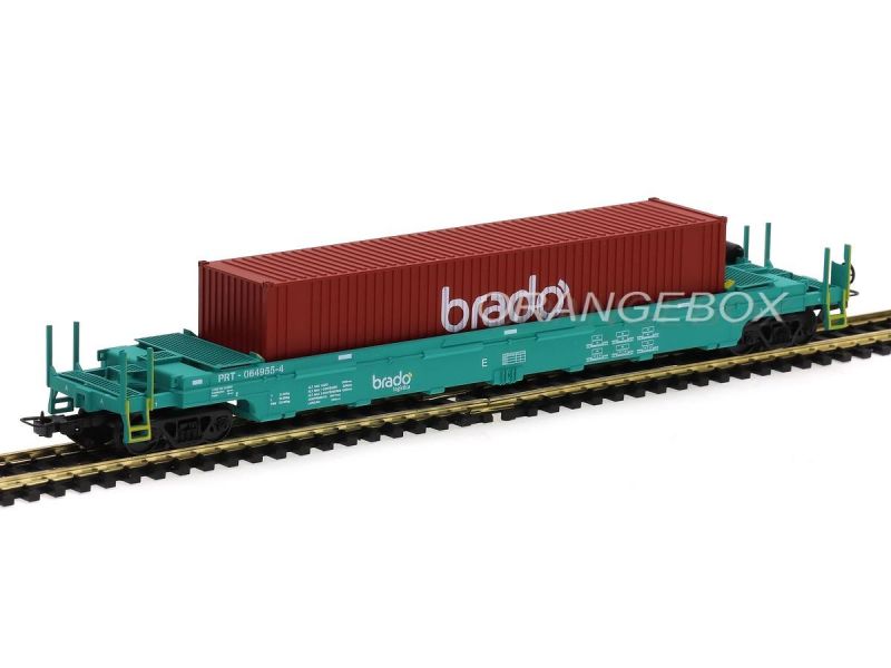 Vagão Logística PRT Brado Double Stack 1:87 HO Frateschi - 2112 - 18 ...