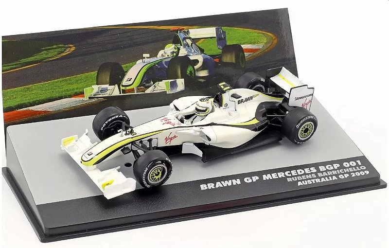 Fórmula 1 Brawn BGP 001 Rubens Barrichello 2º Gp Australia 2009 1:43 ...