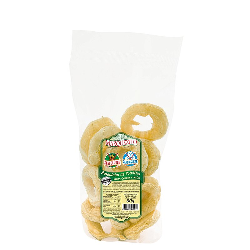 52739 - Marquezito Rosquinha de Polvilho de Cebola e Salsa 80g - Marquez Alimentos