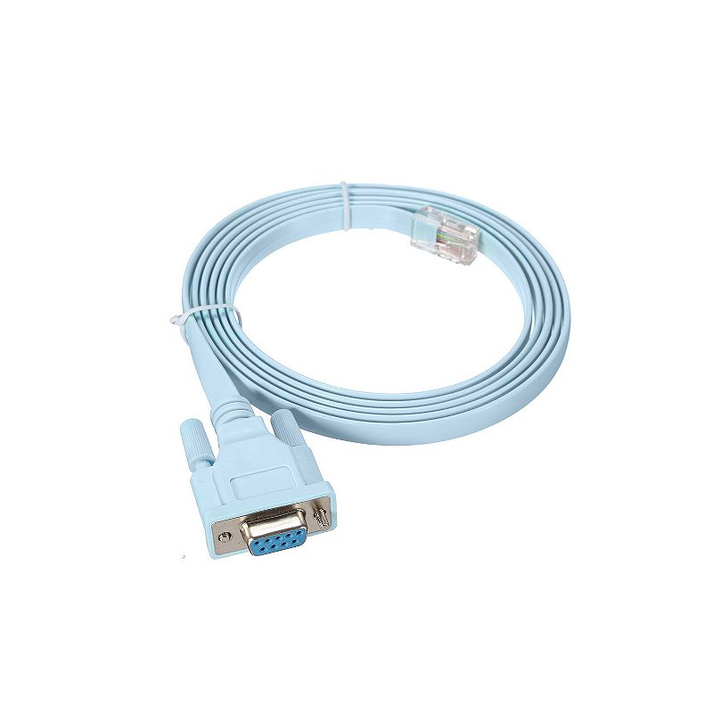 Cabo RollOver Cisco DB9 Fêmea x RJ45 Macho com 1,5 metros - Lojamatel