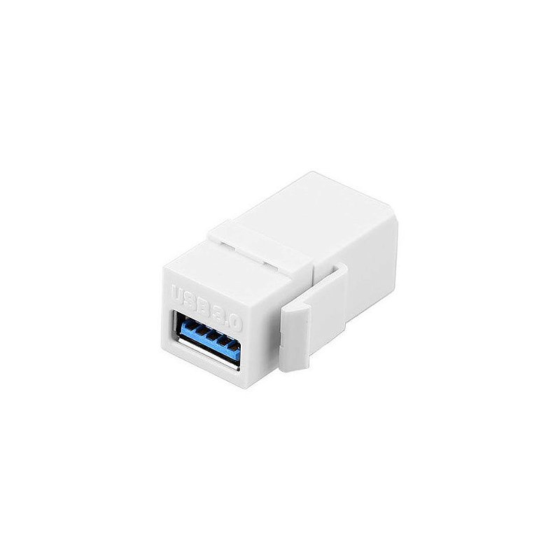 Keystone USB 3.0 180º Fêmea x Fêmea - Lojamatel