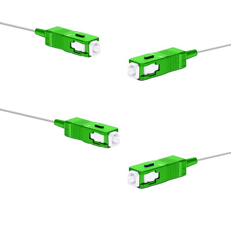 Pigtail SPX SM 9/125µ SC-APC 1,5m - 4 peças - Lojamatel