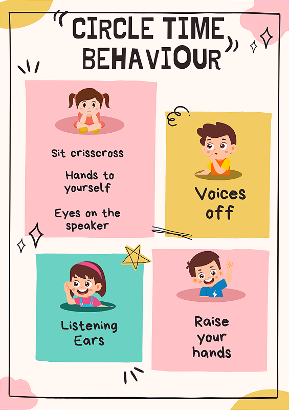 Placa Comportamento do Tempo do Círculo - Circle Time Behaviour - Loja ...