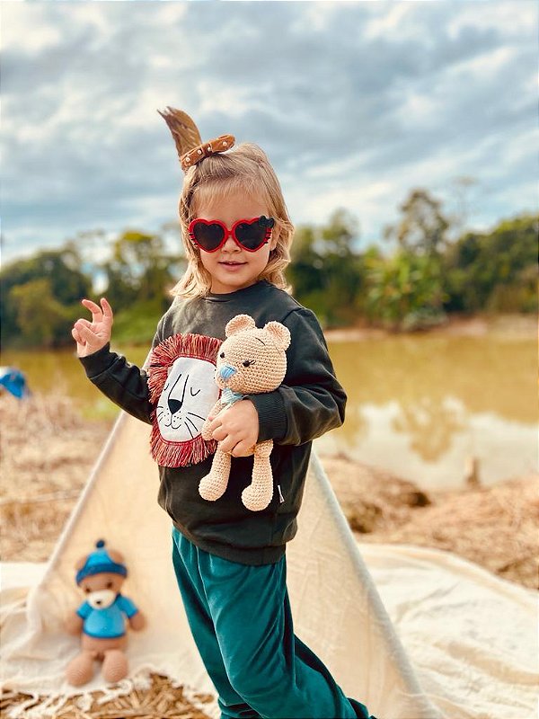 Moletom Leão - Luar Babies - Roupa Infantil Modinha