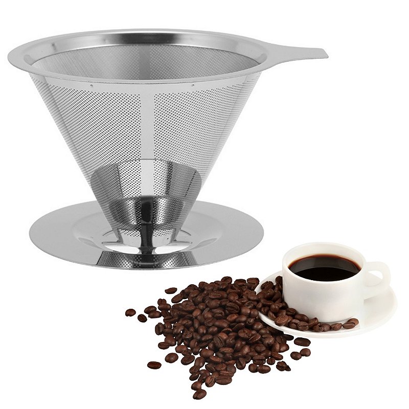 Coador de café inox Filtro Reutilizável tamanho 103 - Dalua Shop - Sua ...