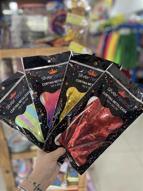 Cortina metalizada - Kmix Festas