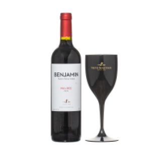 Kit Vinho Benjamin Nieto Malbec 750ml + 1 Taça de Acrílico - Compre ...