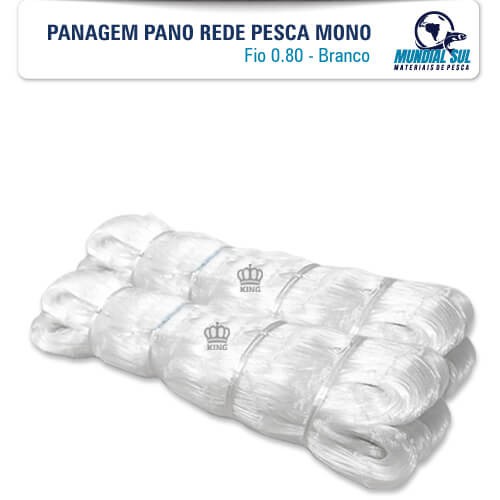 Panagem Pano Rede Pesca Mono - Fio 0.80 (Branca) - MundialSul - Panagem ...