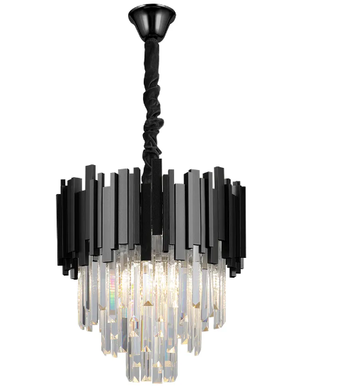 Lustre Cristal Midas Red Black 4X40W E14 89511101 Blumenau – qualidade ...