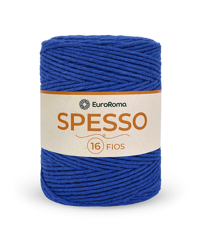 Barbante Spesso 16 Fios - EuroRoma - 1kg - Cor Azul Royal - Bambu Rosa