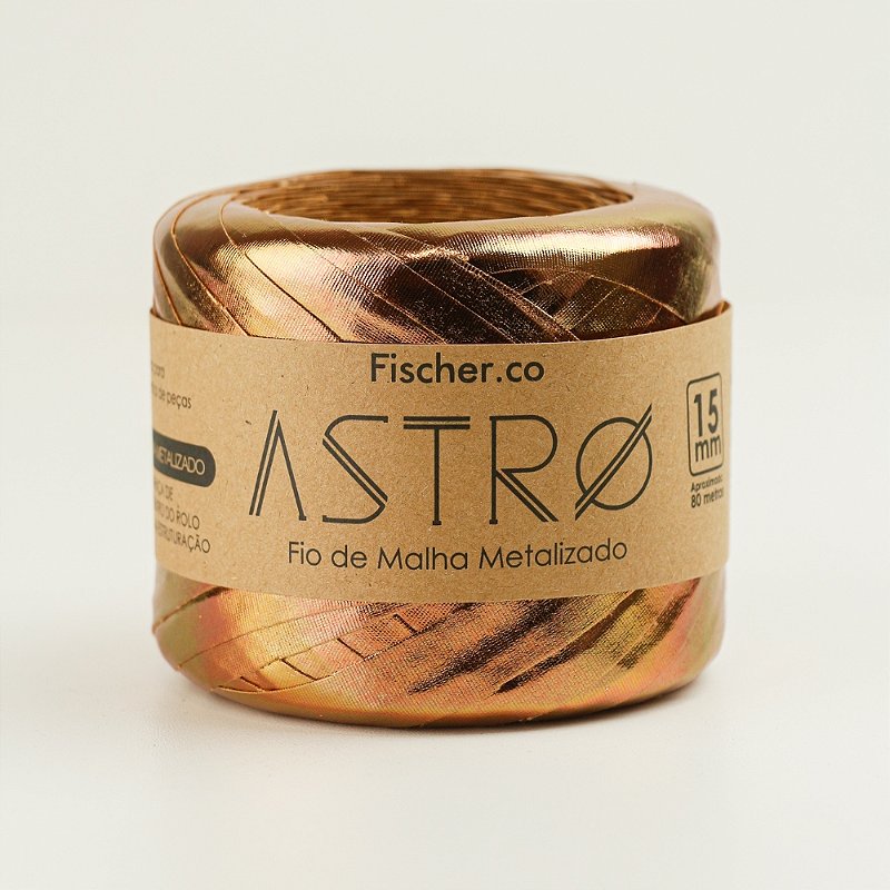 Fio de Malha Metalizado Astro - Fischer - Bambu Rosa