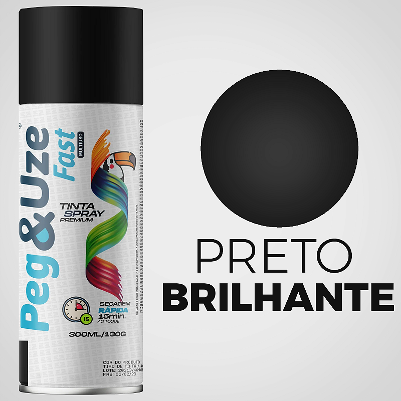 Spray Peg&Use 300ml Uso Geral COR PRETO BRILHANTE - suzer