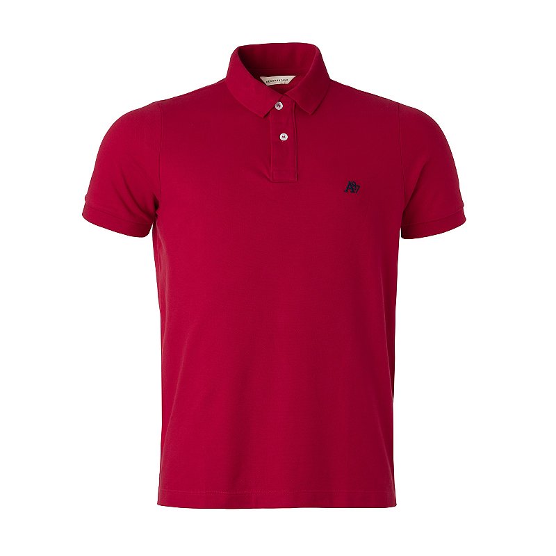 Polo Aeropostale Masculina Piquet A87 Cor Vermelha - Sea Street ...