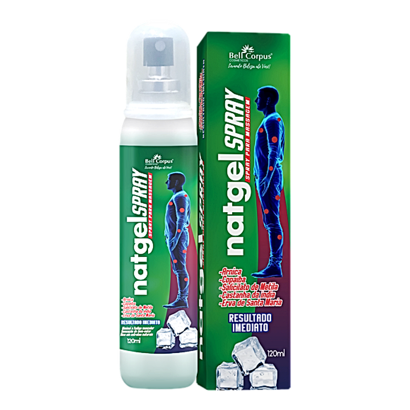 Natgel Spray para massagem 120ml - Bell Corpus - ABRAÃO ERVAS