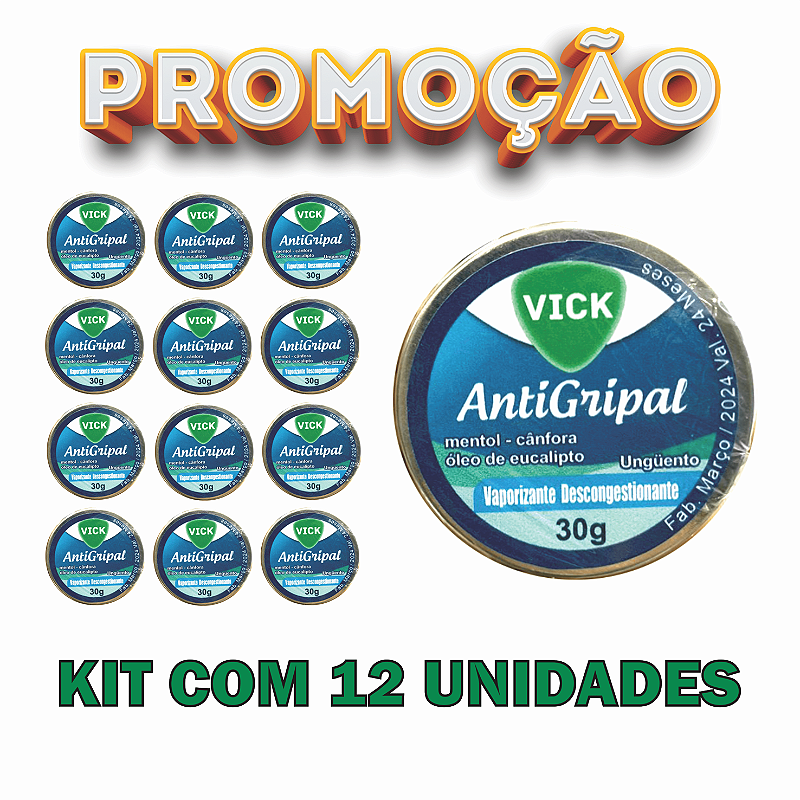 VapoRub 30g - Cx. 12 Unidades. - ABRAÃO ERVAS