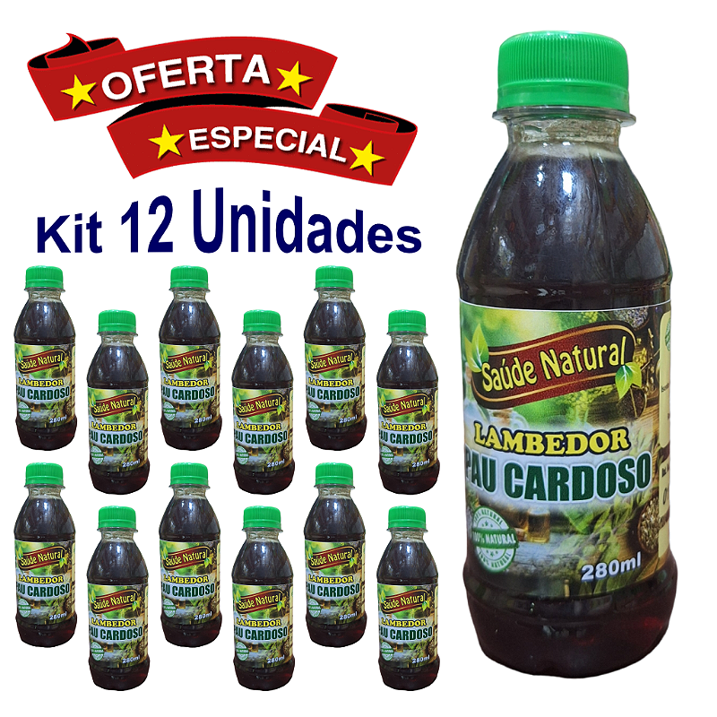 Lambedor Natural Pau Cardoso 12 UNIDADES - ABRAÃO ERVAS