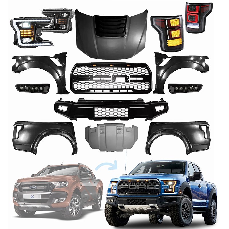 Kit de Transformação Full Ford Ranger 2013 a 2023 para F-150 - 4x4 ...