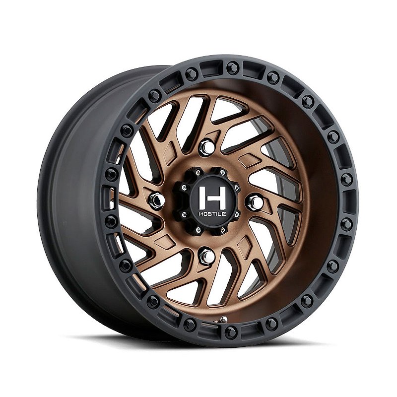 Jogo de Rodas Hostile Jigsaw H116 15x8 4x137 0mm Bronze UTV Can-Am - 4x4 Store Brasil