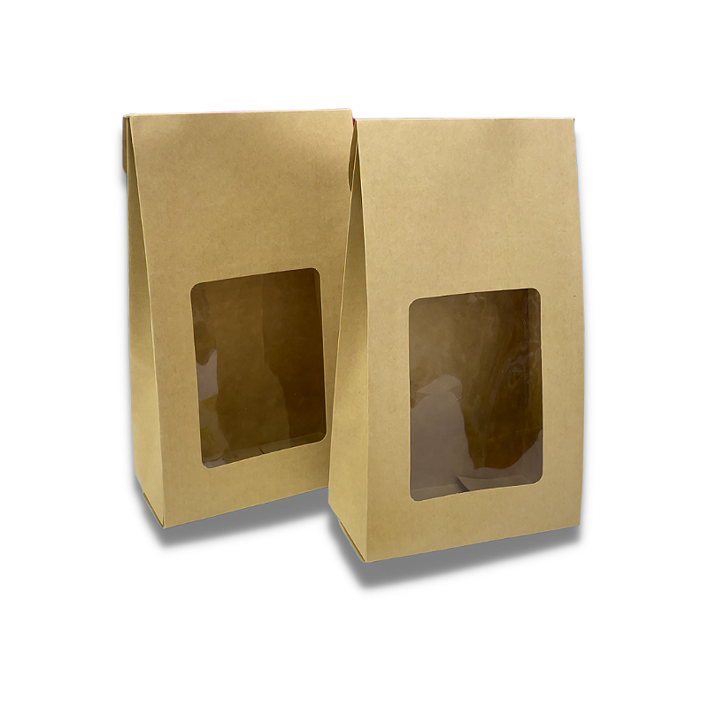 Saco Kraft Com Visor Retangular (12 unidades) - Solider Embalagens Saco Kraft Com Visor Retangular (12 unidades) - Solider Embalagens