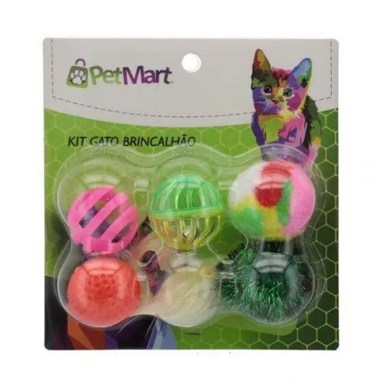 Brinquedo KIT GATO BRINCALHAO C/6UND-PETMART | Diversão Garantida - Nativa