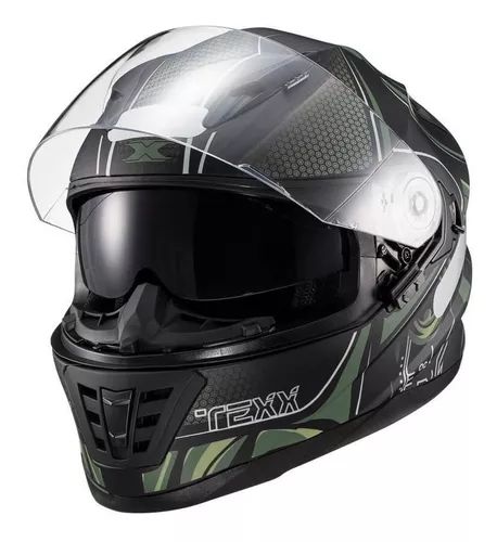 Capacete Texx Fechado Wing Cyrax Verd - Maremoto