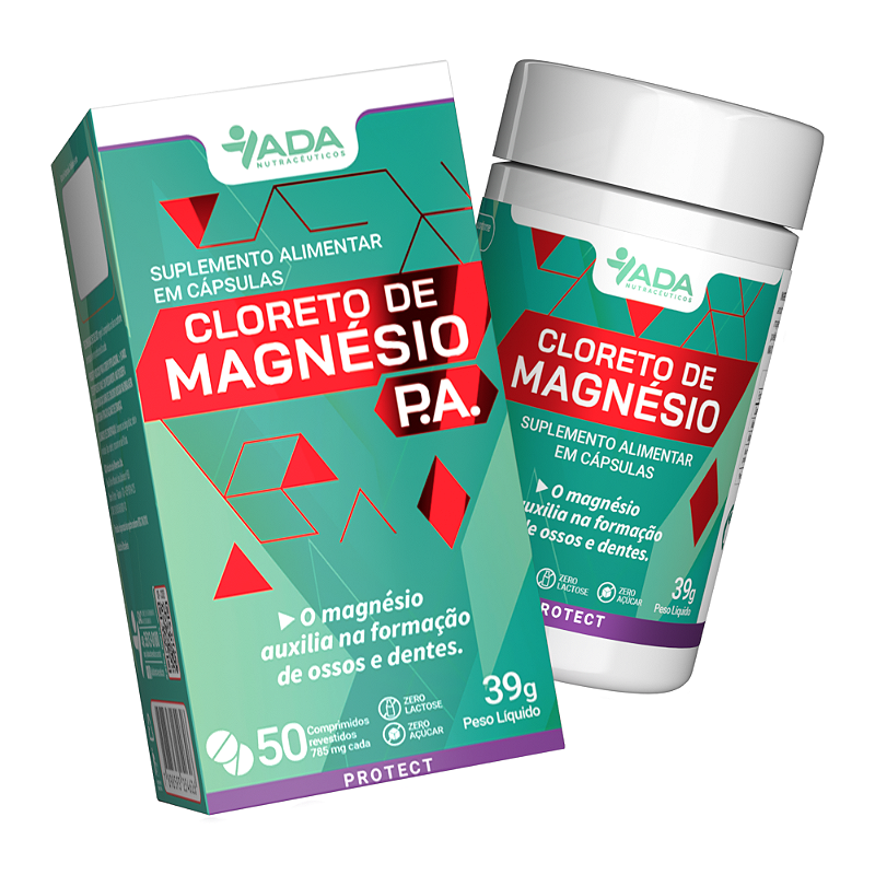 Cloreto de Magnésio - 50 Comprimidos 785mg - Ada Nutracêuticos