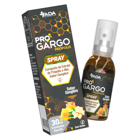 Progargo - Extrato de Própolis e Mel - Spray 30ml Gengibre - Ada Nutracêuticos